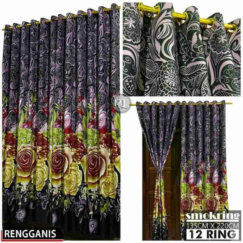 Promo Tirai Jendela Dan Pintu 12 Ring Ukuran 135x220 - Dongker Diskon ...