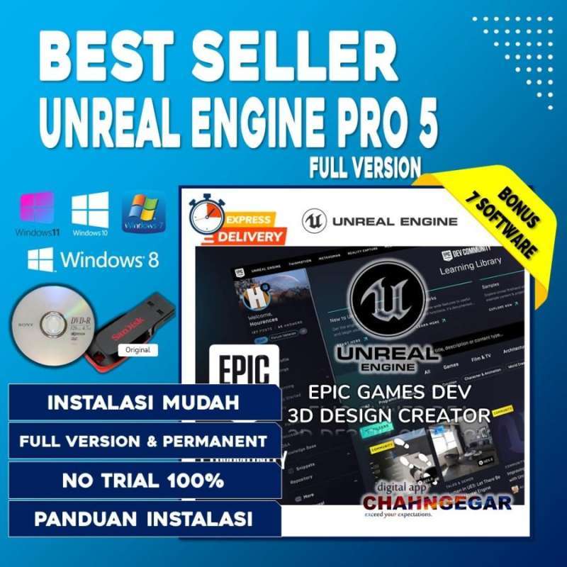 Jual Unreal Engine 5 Versi 2022 Full Versi Design Aplikasi Game Engine 3d Di Seller Chahngegar ...