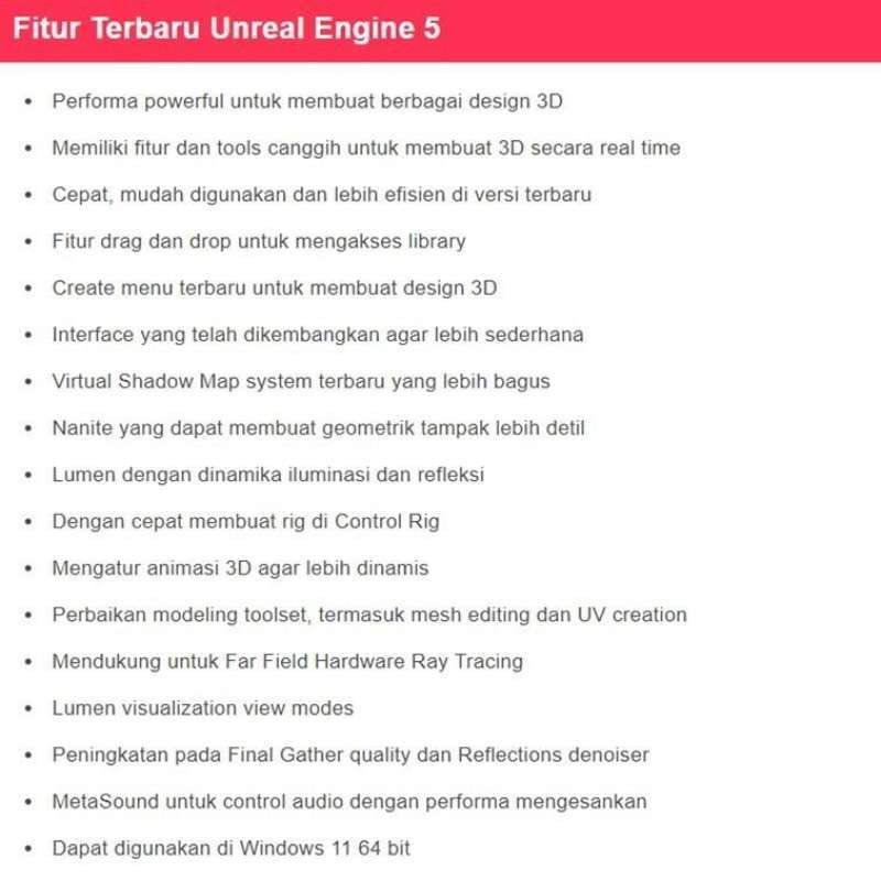 Jual Unreal Engine 5 Versi 2022 Full Versi Design Aplikasi Game Engine 3d Di Seller Chahngegar ...
