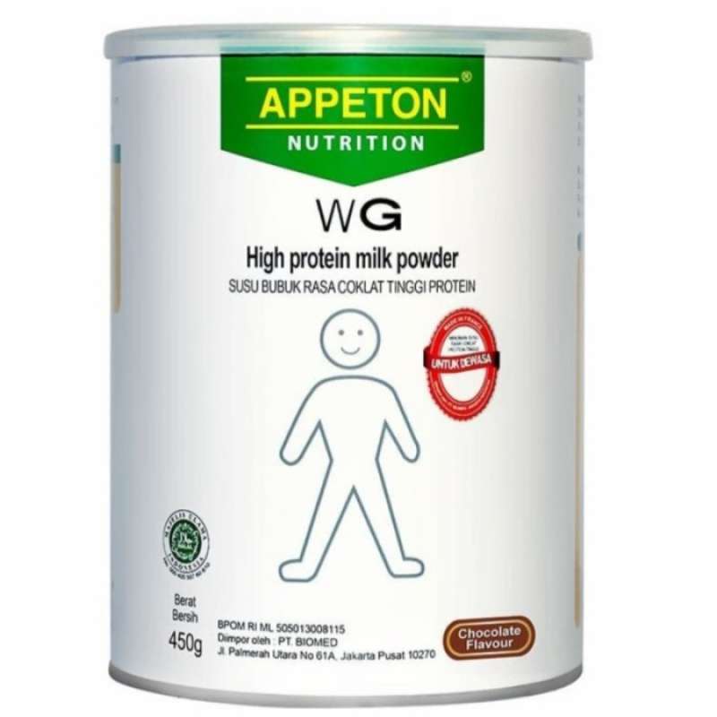 Jual SUSU APPETON WEIGHT GAIN ADULTS CHOCOLATE 450 GR | SUSU BUBUK di ...