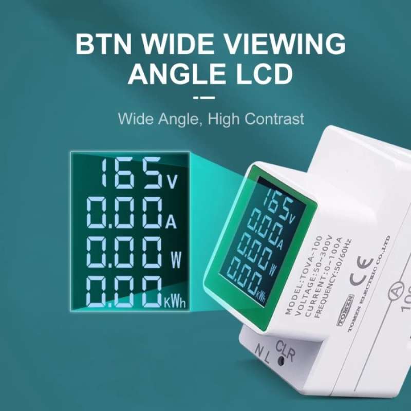 Jual Watt Meter Ac Digital Kwh Tomzn 220v 100a Alat Ukur Volt Ampere Di ...