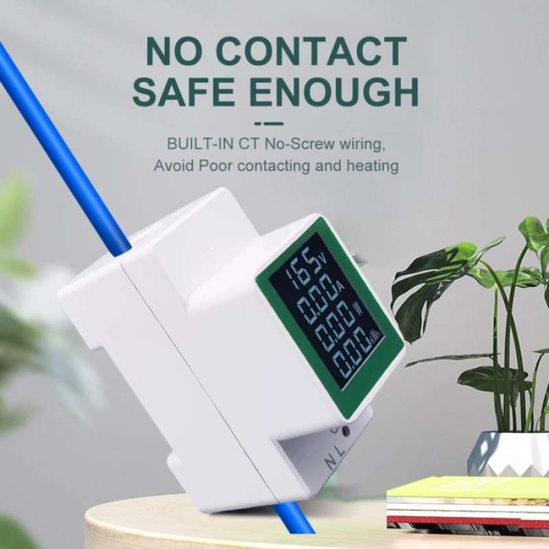 Jual Watt Meter Ac Digital Kwh Tomzn 220v 100a Alat Ukur Volt Ampere Di ...