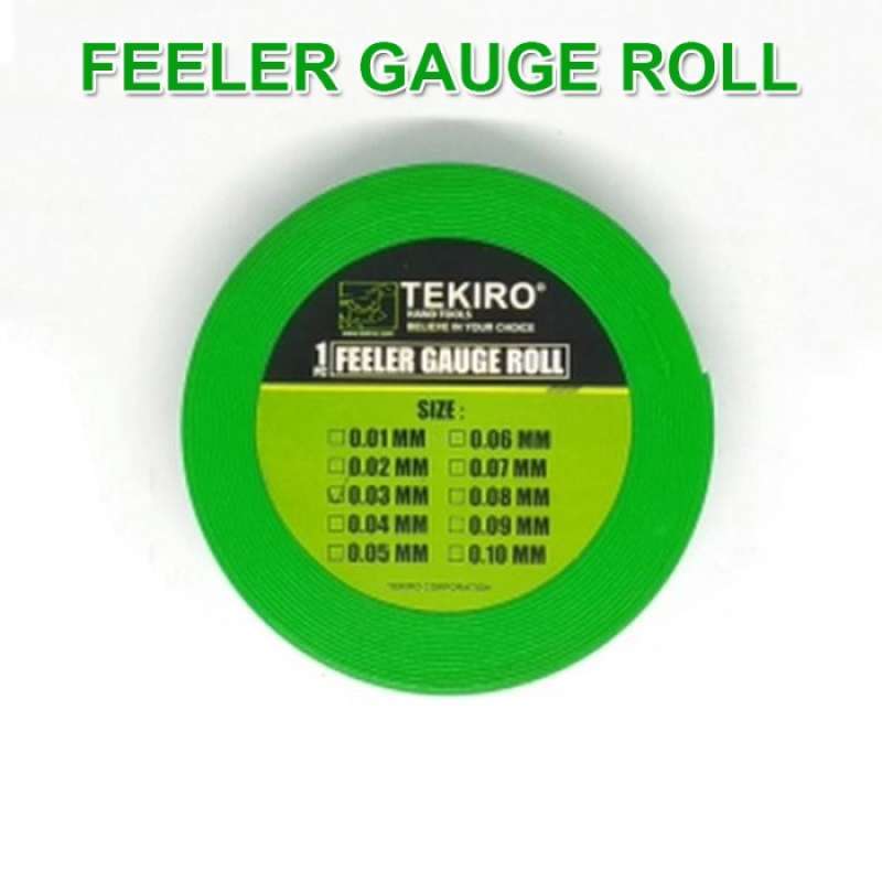 Jual Tekiro Feeler Gauge Roll 0.05mm Original / Alat Ukur Celah Klep Di ...