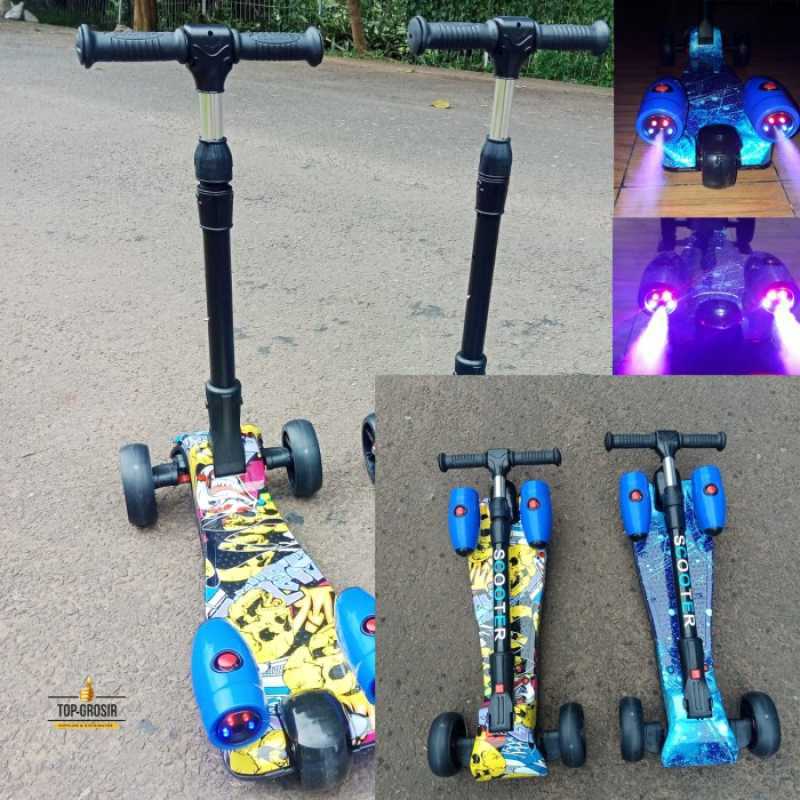 Promo Skuter Jet Anak Elektrik Scooter Rocket Api Asap 3 Roda Pedal ...