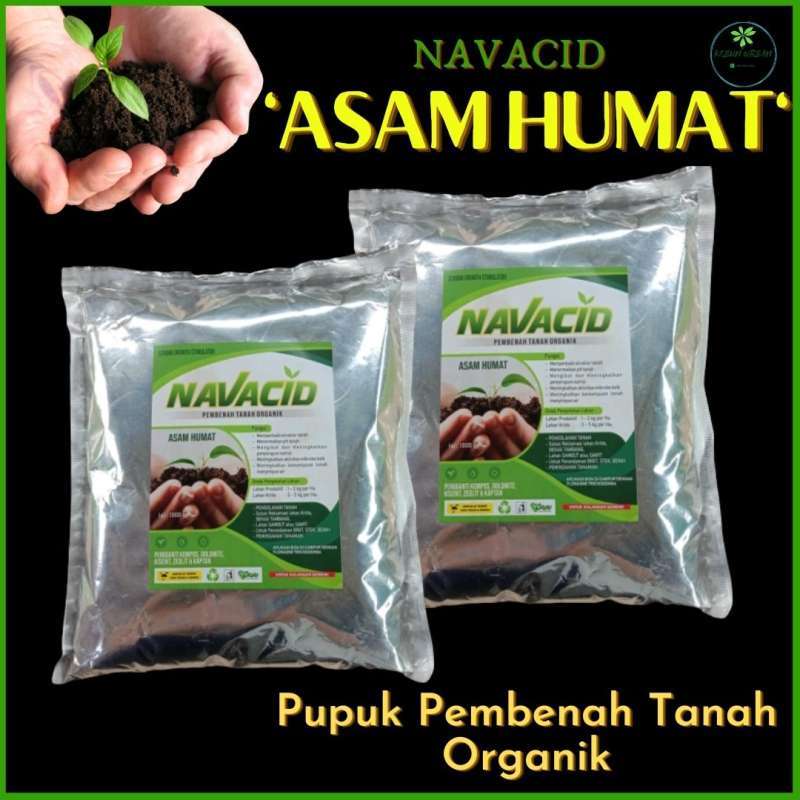 Jual NAVACID ASAM HUMAT HUMIC ACID 1kg, PUPUK PEMBENAH TANAH ORGANIK TERBAIK di Seller Toko ...