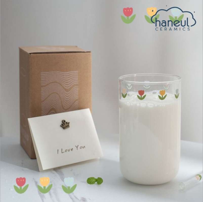 Jual Gelas Kaca Bom Ala Korea |Home Cafe Korean Glass | Gelas ...