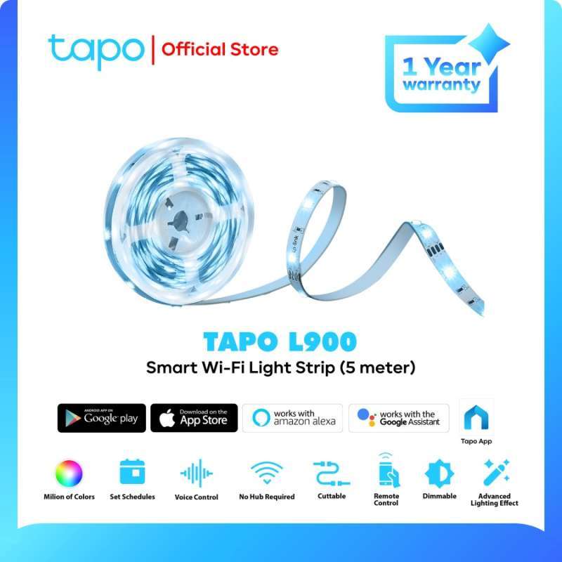 Jual Tapo L900-5 Smart Led Light Strip 5 Meter Rgb 14w Sync To Sound ...