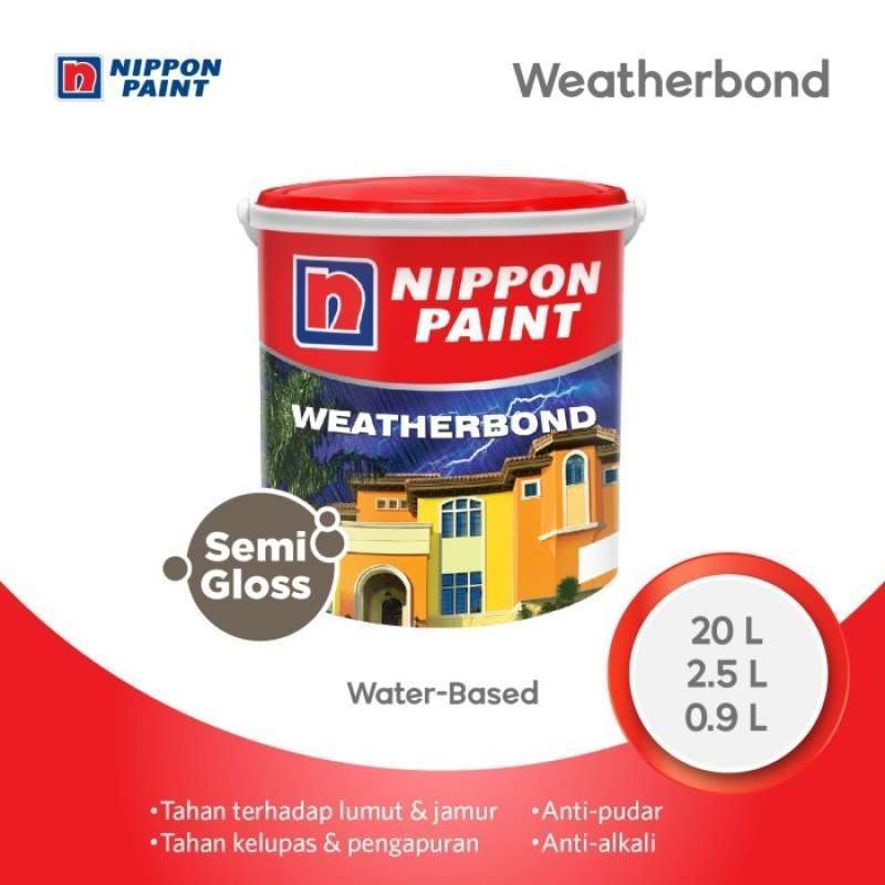 Jual Cat Tembok Nippon Weatherbond Brilliant White 1001 20 Liter di ...