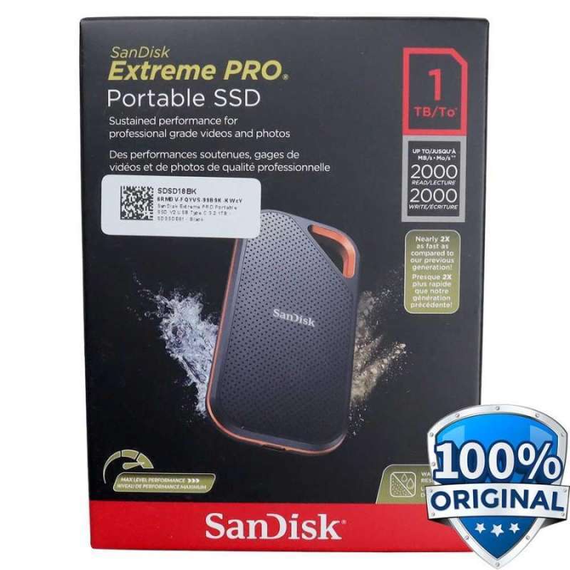 Jual SANDISK SSD Portable Extreme PRO V2 E81 (2000MB/s) 1TB / 2TB / 4TB di Seller Istana ...