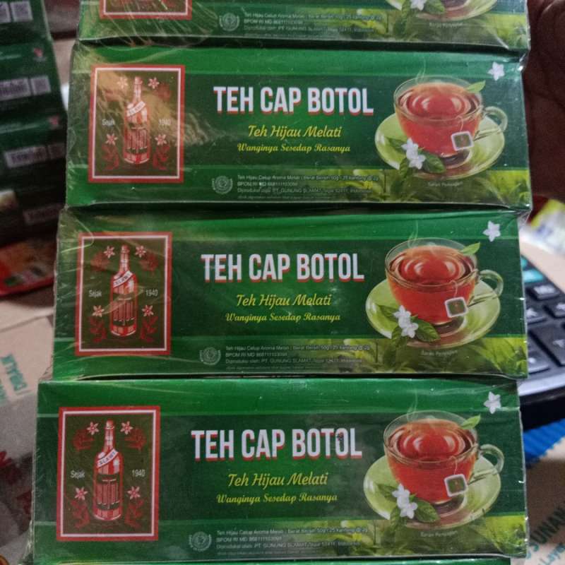 Jual Teh Celup Cap Botol Hijau 1 Pak Isi 5 Box di Seller Sembako Cece ...