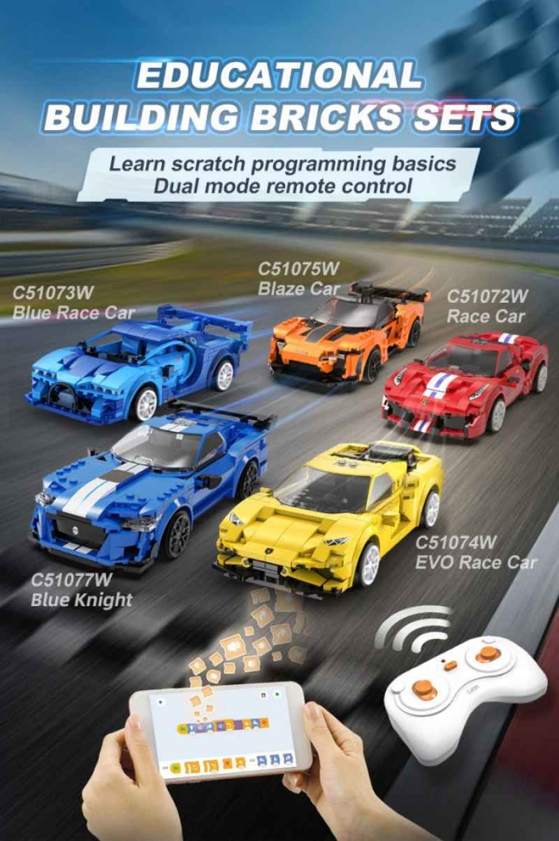 Promo Cada Rc Programmable Sports Car Models Bricks R/C 1:24 Race Car ...
