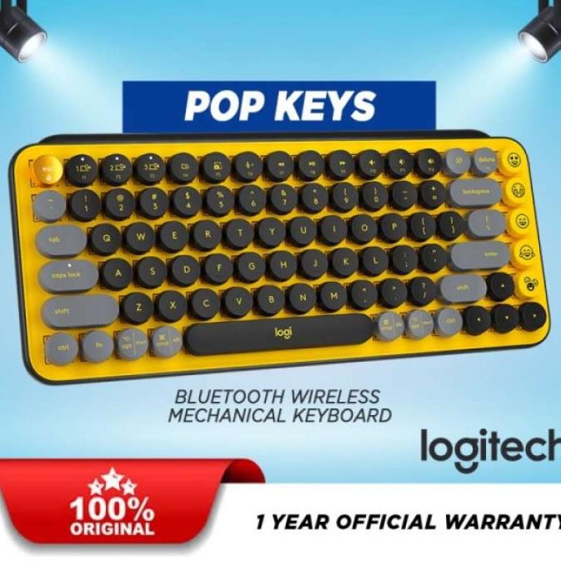 Promo Logitech POP Keys Wireless Mechanical Emoji Keyboard Diskon 23% ...
