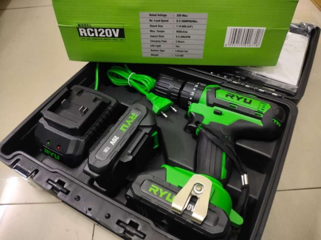 Jual RYU MESIN BOR CAS SET 20 VOLT RCI 20V MESIN BOR CORDLESSâ € di ...