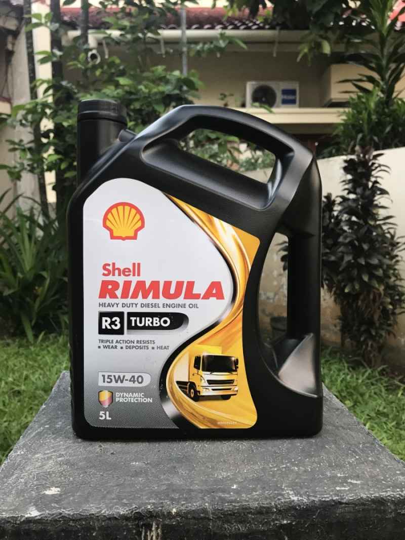 Promo New Oli Shell Rimula R3 Turbo Diesel Sae 15W-40 Galon 5 Liter ...