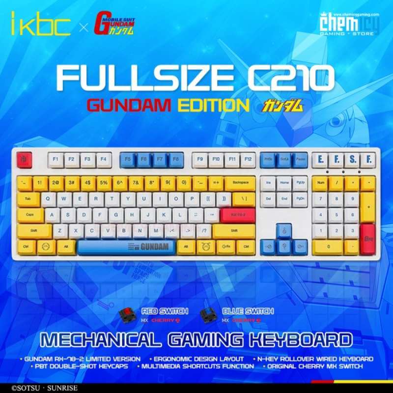Jual iKBC Gundam RX-78-2 C210 Fullsize Mechanical Gaming Keyboard di ...