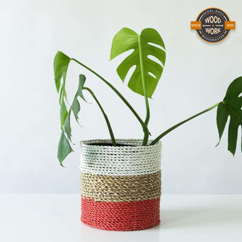 Jual DEKORASI HIASAN PERLENGKAPAN RUMAH KERANJANG ANYAMAN VAS BUNGA ...