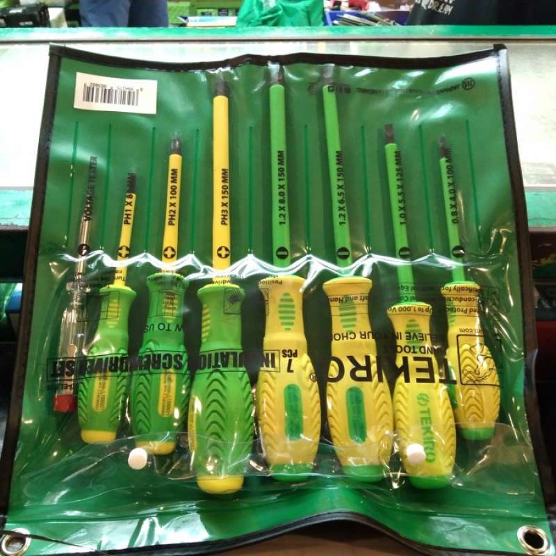 Promo Obeng Set Listrik 7 Pcs Tekiro / Electro Screwdriver 7 Pcs Diskon ...