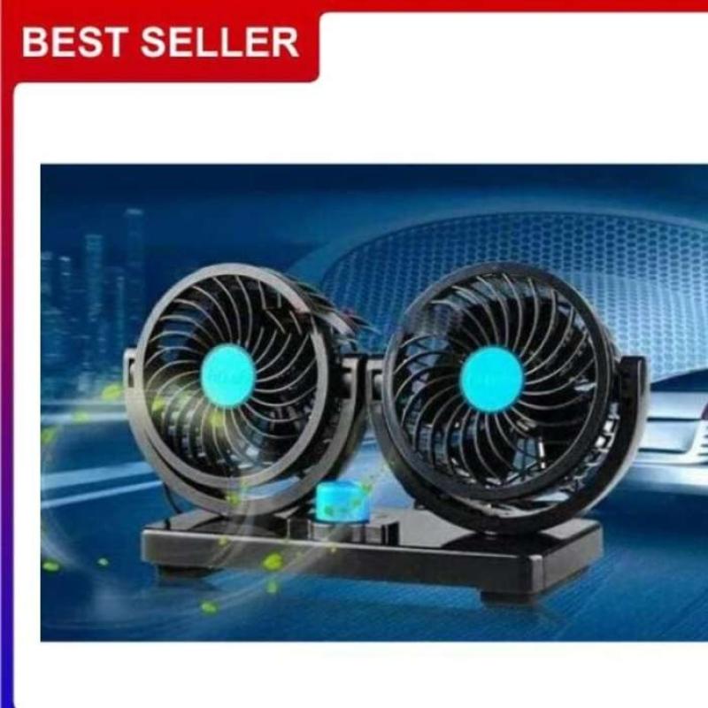 Jual Kipas Angin Mobil DC Lighter Colok Rokok Fan Double Blower FF di ...
