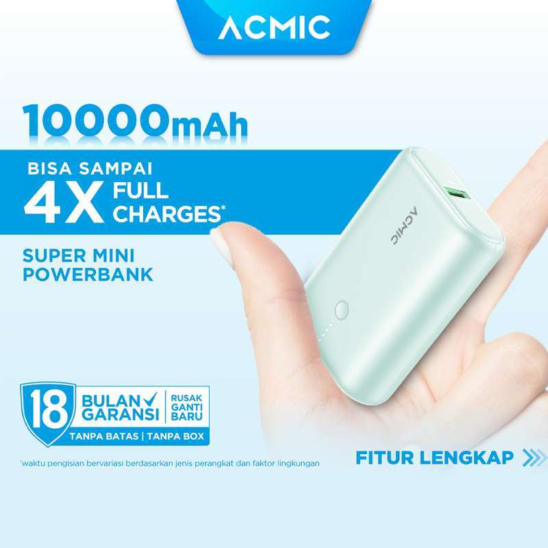 Jual Acmic Minimax Supermini 10000mah Aicharge Power Bank (qc4 + Pd ...