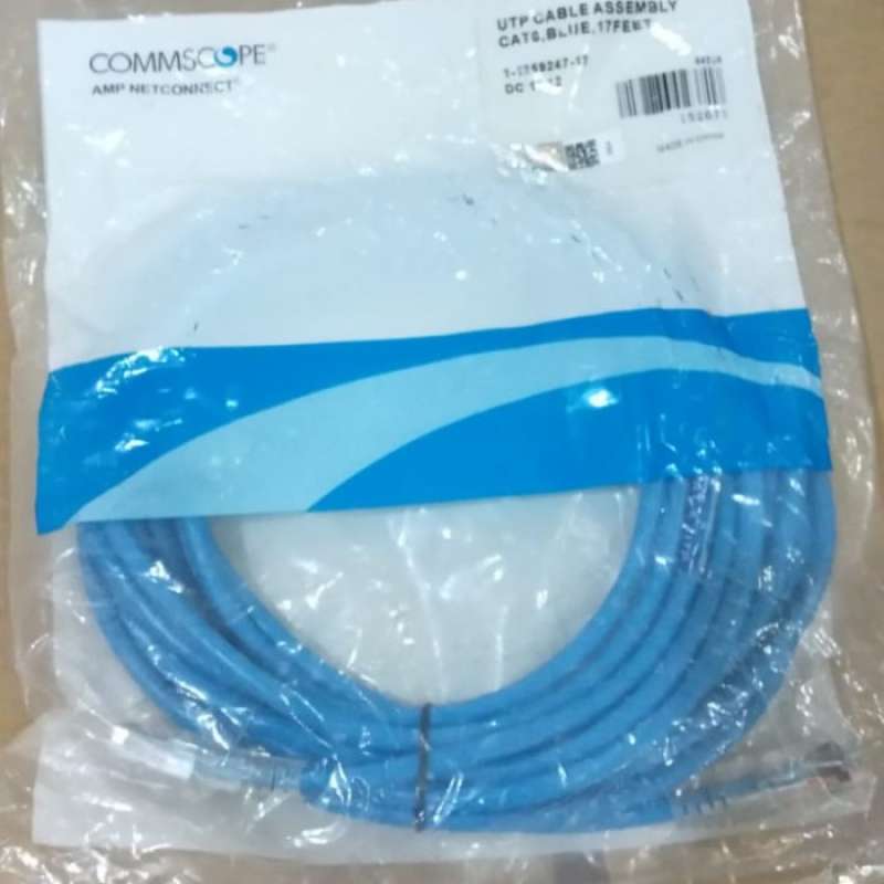 Promo KABEL PATCHCORE DATA AMP COMMSCOPE CAT 6 17 FEET 5 METER PABRIKAN ...