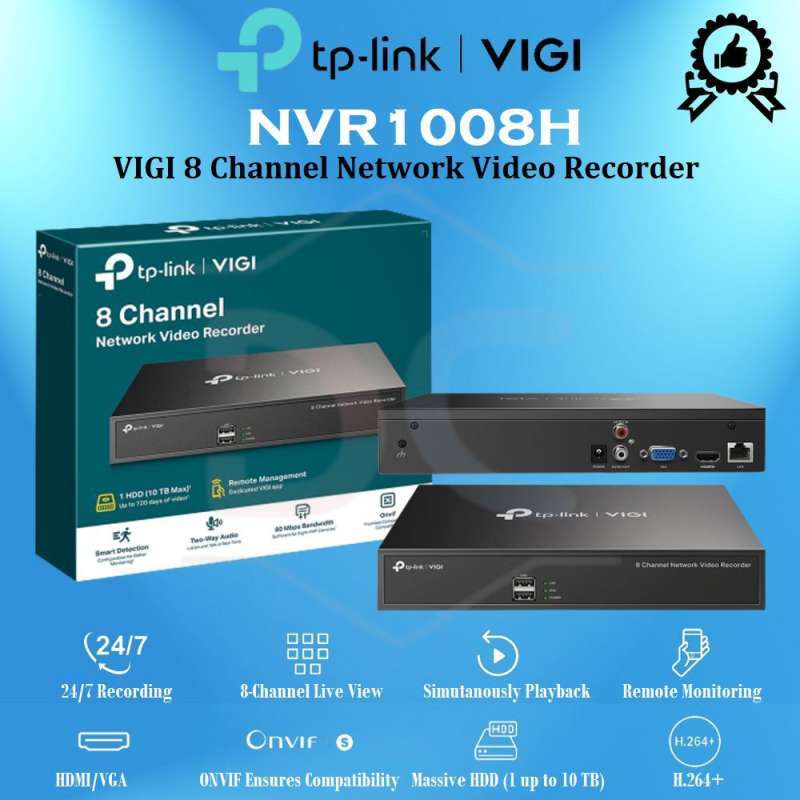 Jual TP-LINK VIGI NVR1008H 8 CHANNEL NETWORK VIDEO RECORDER di Seller ...