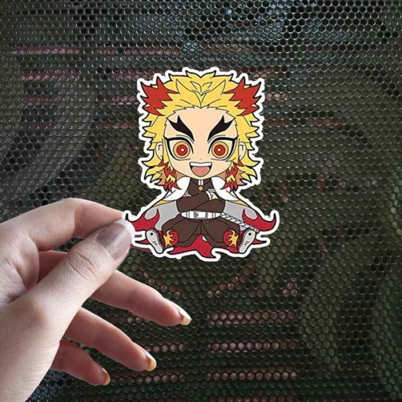 Jual Sticker Decal Vinyl Tahan Air Kyojuro Rengoku Demon Slayer Di ...