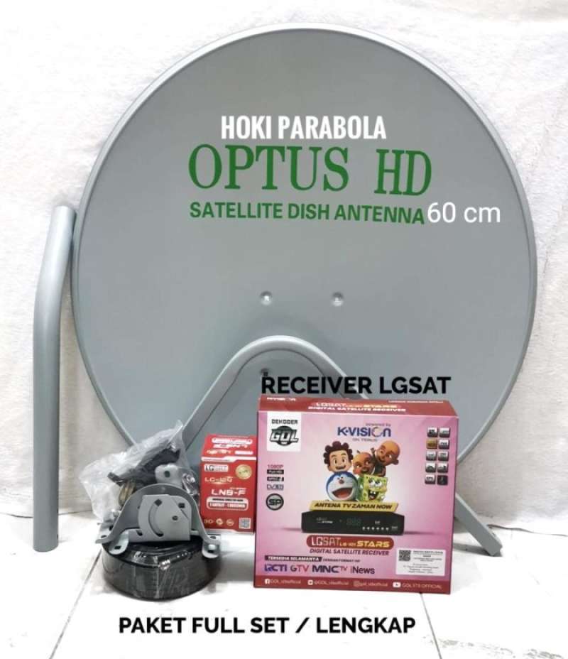 Promo Parabola Mini Full Set Lengkap 60 Cm Optus + Receiver Lgsat 101 ...