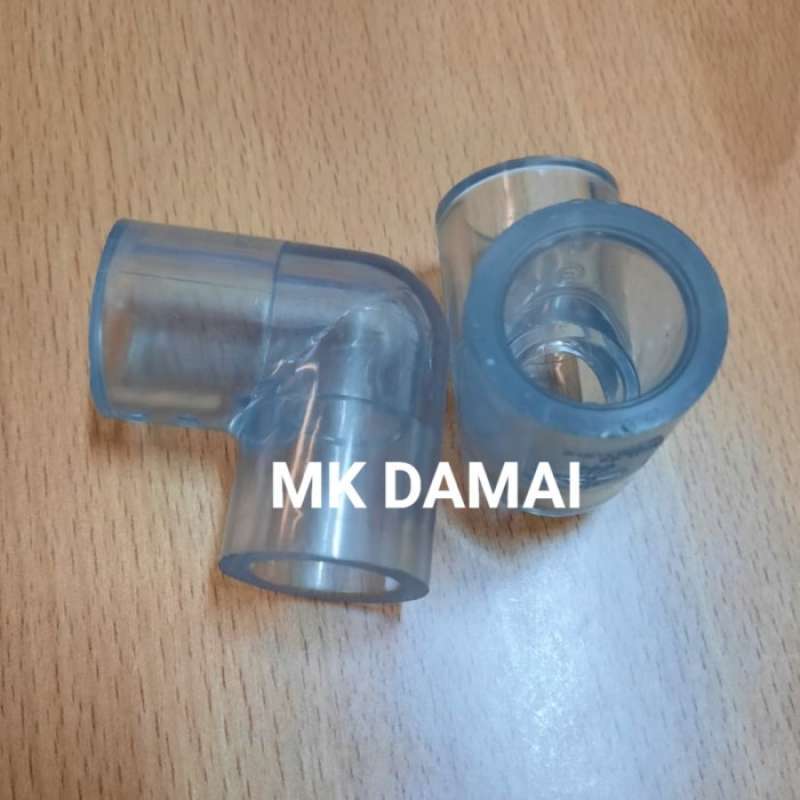 Promo Elbow Pvc Bening Transparan 1Inch / Knee Pipa Pvc Clear Sch 40 ...