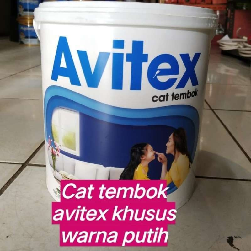 Promo avitex cat tembok 5kg warna putih new kemasan Diskon 23% di ...