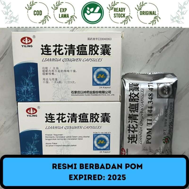 Jual Lianhua Qingwen Capsules 24kapsul Yiling Batuk Pilek Lian Hua Qin Wen Di Seller Toko Obat ...