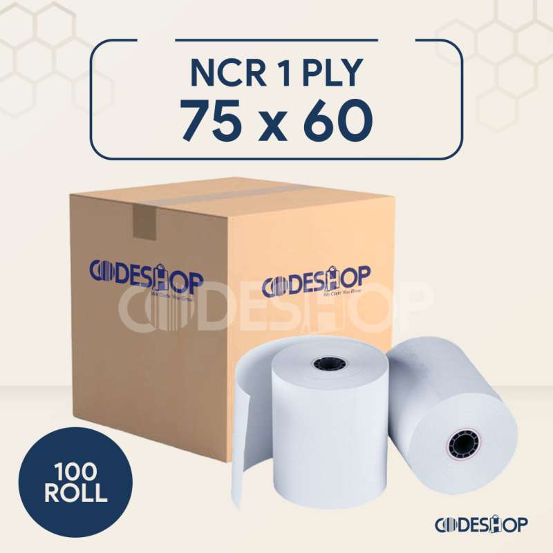 Jual Kertas NCR 1 Ply Ukuran 75 x 60 mm Isi 100 Roll di Seller CODESHOP ...