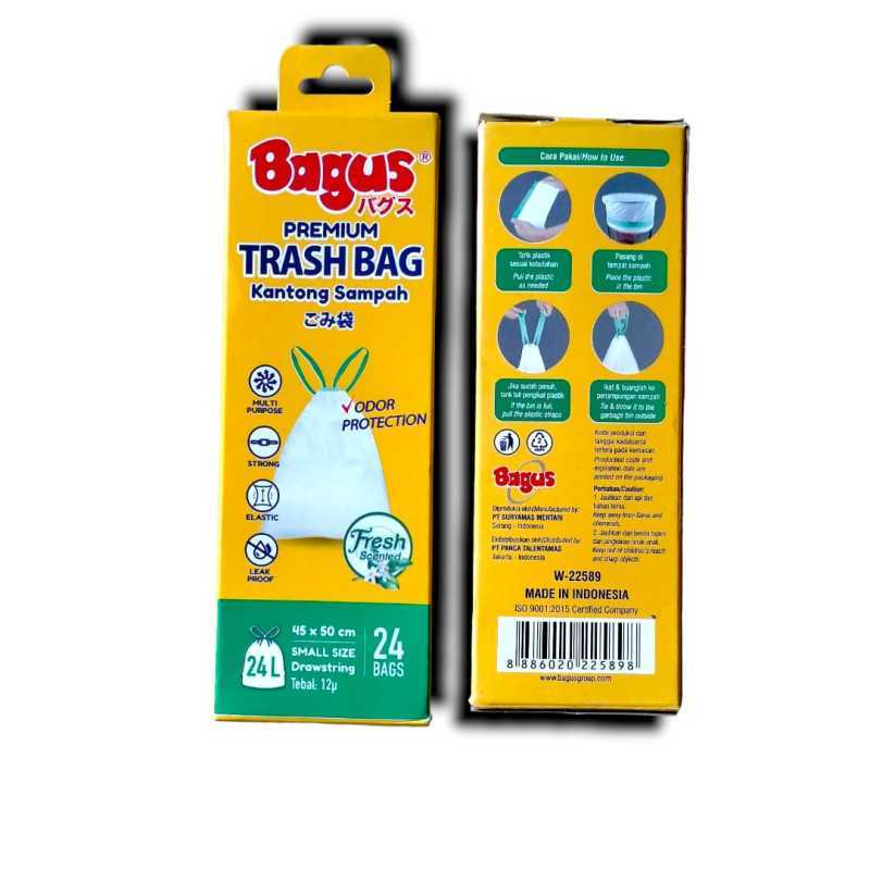 Jual KANTONG PLASTIK SAMPAH BAGUS PREMIUM TRASH BAG 24 L ISI 24 LEMBAR ...