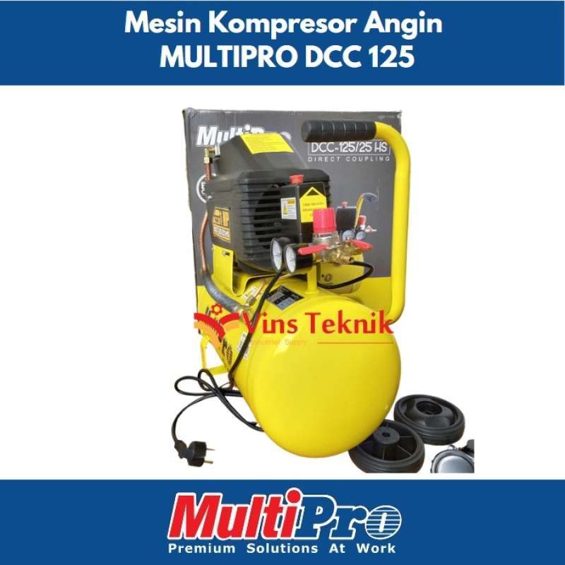 Jual MULTIPRO DCC 125/25 KOMPRESOR ANGIN 1HP 25LTR 1000WATT DCC125/25 ...