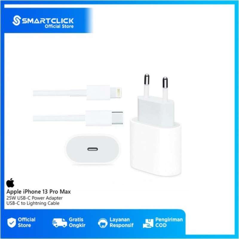 Promo Apple Charger Adapter Cable iPhone 14 USB-C Lightning 1m 25W ...