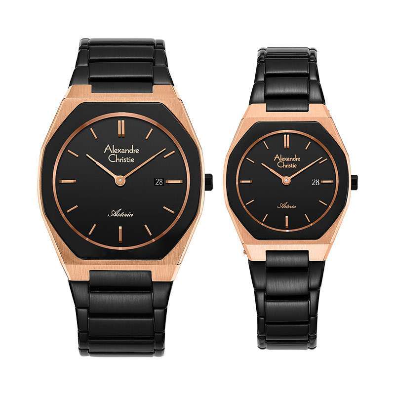 Promo Jam Tangan Couple Alexandre Christie Asteria AC 8670 BBRBA Couple ...