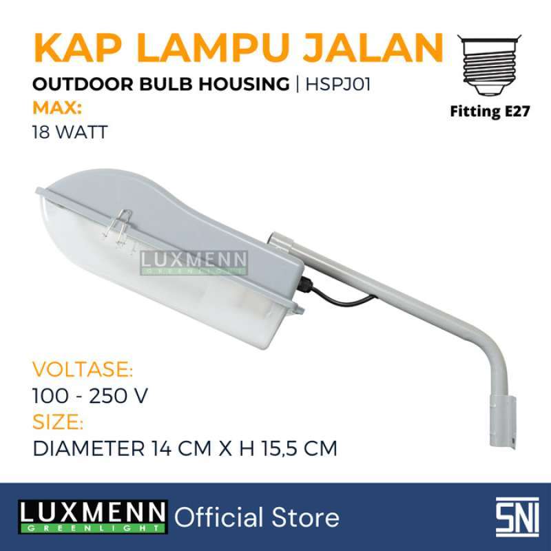 Jual Luxmenn Led Housing Lampu Jalan/ Kap Lampu Pju E27, Hspj01 [No ...