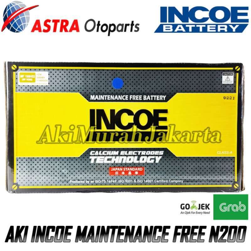 Jual Aki Genset INCOE MF ASTRA N200 / 190H52 Aki Kering 12V / 200Ah di ...