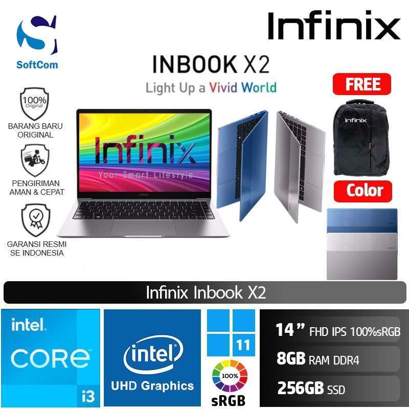 Promo Infinix Inbook X2 Notebook [core I3-1115g4/8gb/256gb Ssd/14 Fhd ...