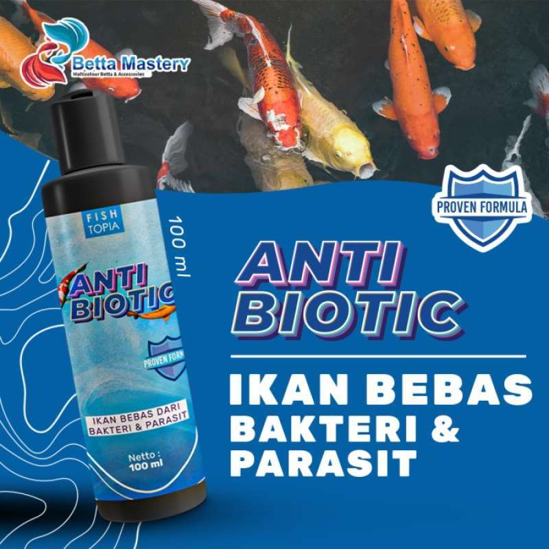Promo Ampuh!!! Fishtopia Antibiotic Obat Anti Bakteri Dan Parasit Ikan ...