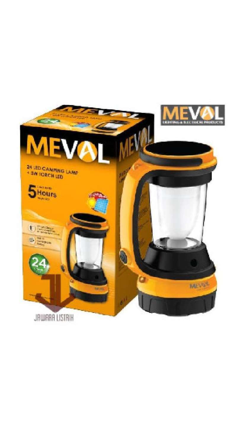 Jual MEVAL LAMPU EMERGENCY MC3 24A PANEL SURYA 24LED Camping Lamp 3W ...