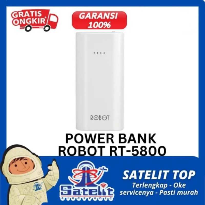 Jual Power Bank Robot Rt-5800 5200 Mah Di Seller Satelit Electronic Official Store - Satelit ...