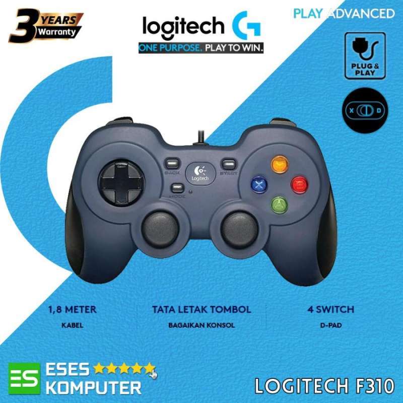 Jual Gamepad Logitech F310 Wired Controller | Gaming Joystick Pc Di ...