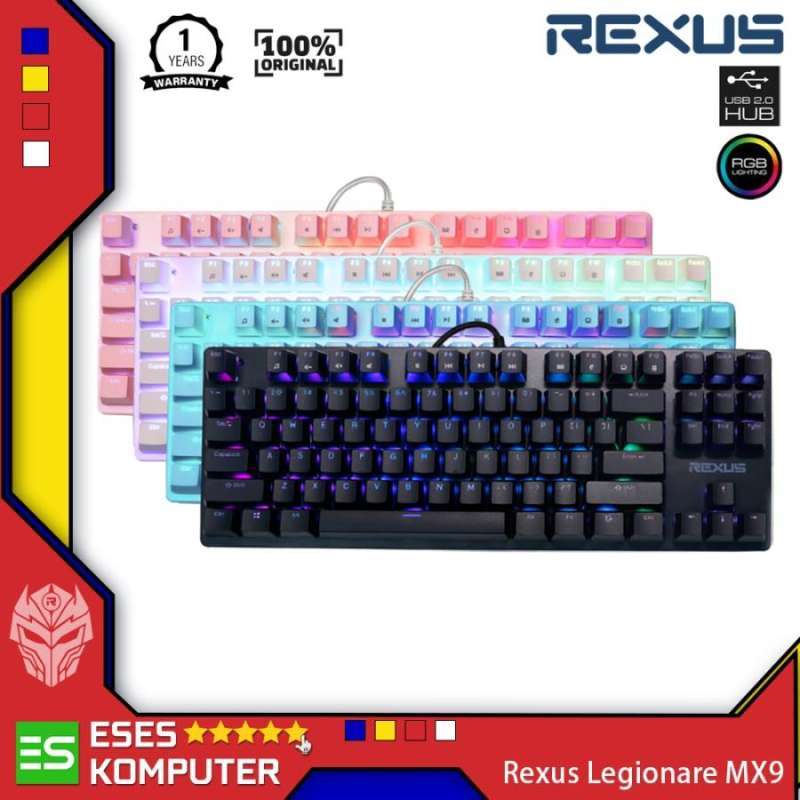 Jual Keyboard Rexus Legionare MX9 TKL RGB | Keyboard Gaming Mechanical ...