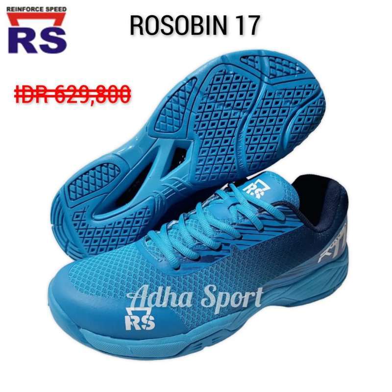 Jual Sepatu Badminton RS Rosobin 17 Biru Turqoise Original Bulutangkis ...
