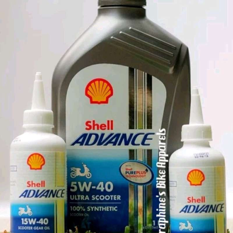 Jual Paket Oli Shell Advance Ultra Scooter Matic 5w40 1l + Oli Gear ...