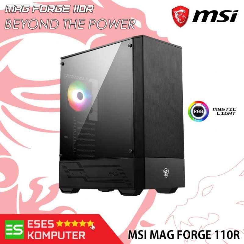 Jual Case MSI MAG FORGE 110R Mesh | ATX | Tempered Glass | ARGB Fan di ...