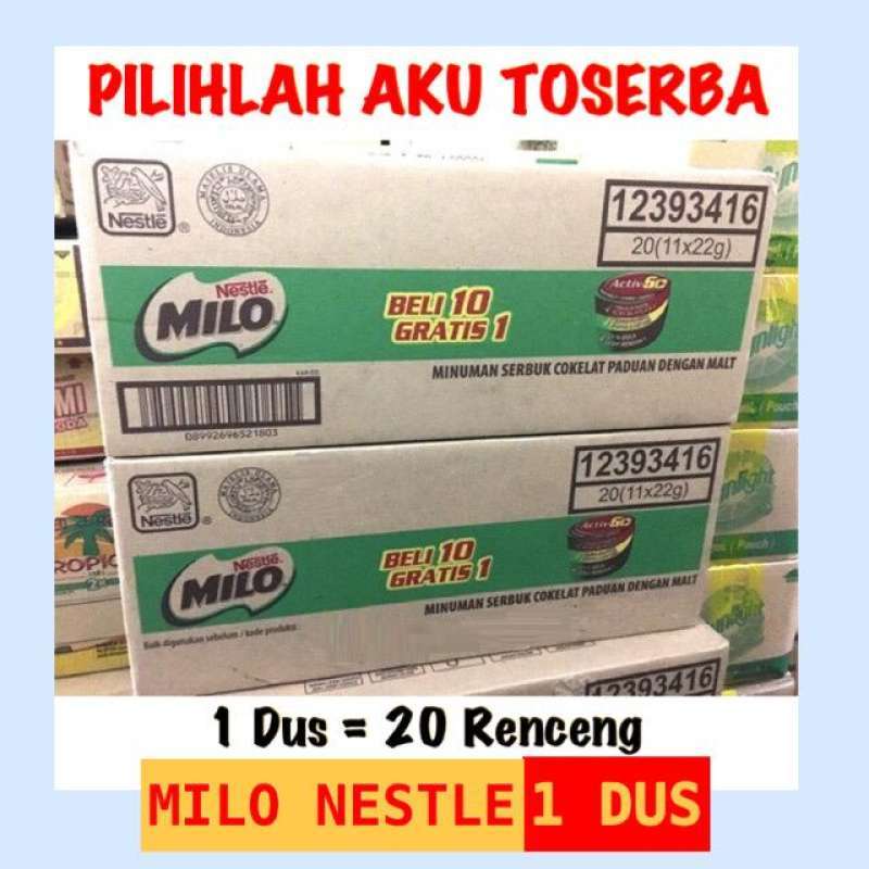 Jual Milo Renceng Activ-Go Cokelat Malt 22 gr x 11 sachet ( HARGA 1 ...