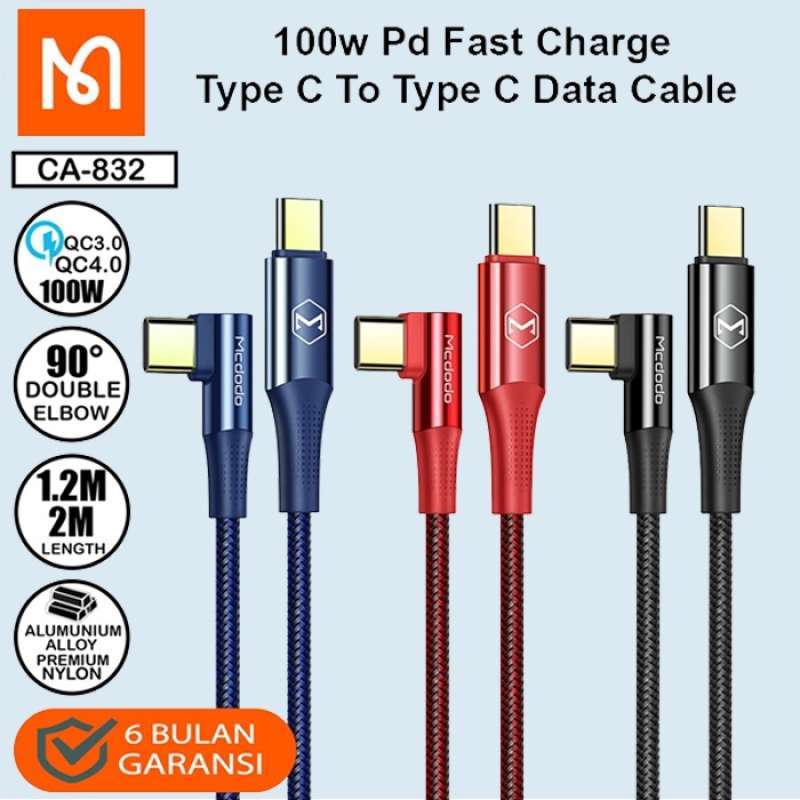 Jual Mcdodo Ca-832 Kabel Data Charger Gaming Type C To Type C 100w Pd ...