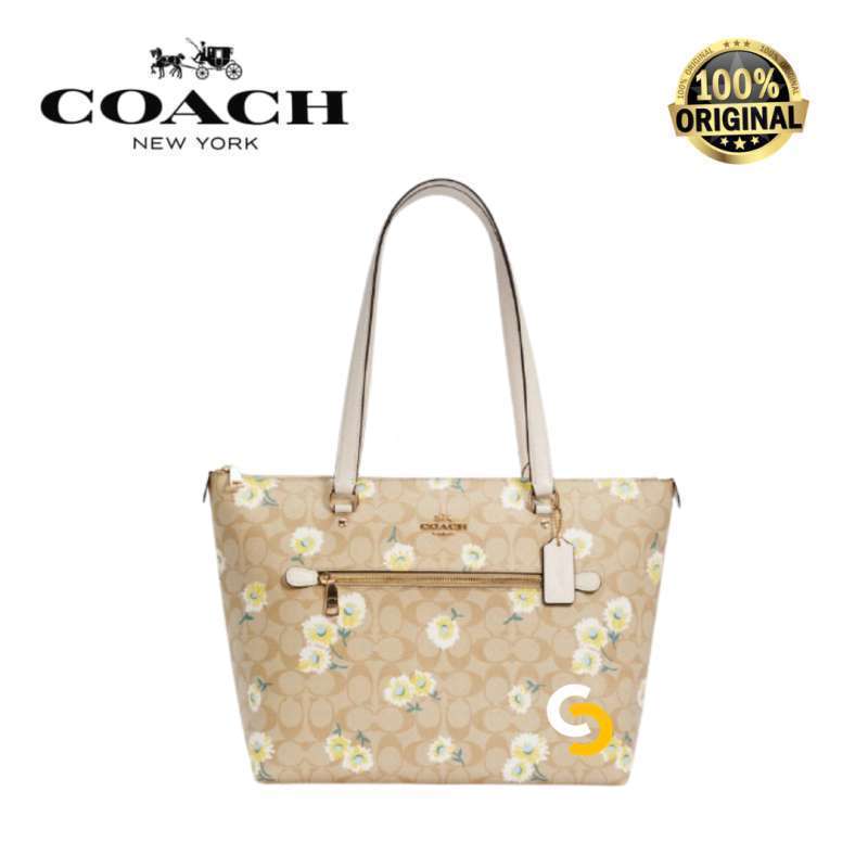 Jual Coach Gallery Tote In Signature Canvas With Daisy Print Original ...