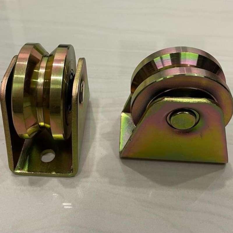 Jual roda bubut double bearing 70mm roda pagar besi roda pintu garasi ...